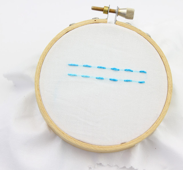 big B: Threaded Running Stitch