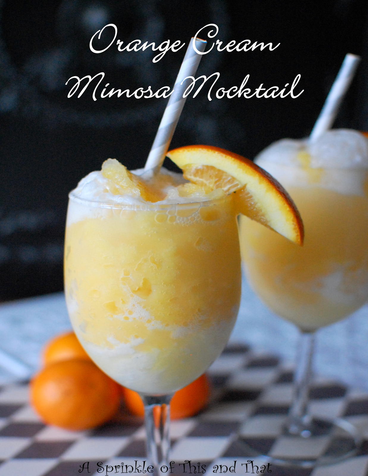 A Sprinkle of This and That: Orange Cream Mimosa Mocktail