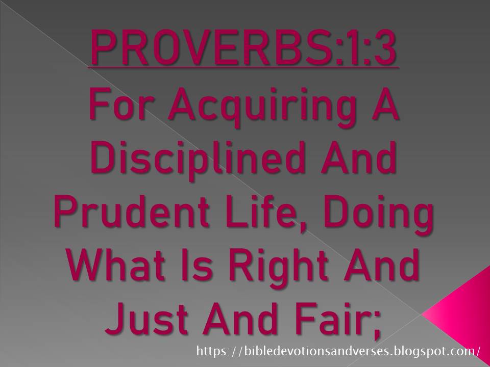 Proverbs:1:3