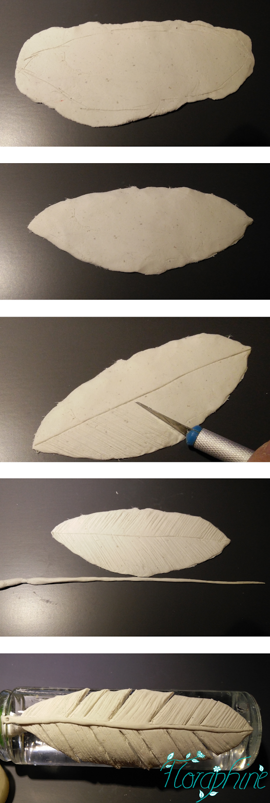 Floraphine's Creative Madness: Tutorial Simple Clay Feathers