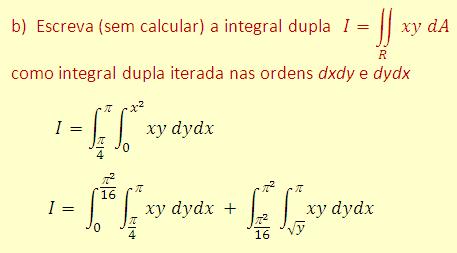 Cálculo 2 - Área 2: Integral dupla em cartesianas - 2