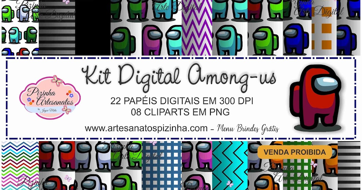 Kit Digital Among-us Grátis - Arte Digital - By Pizinha Artesanatos