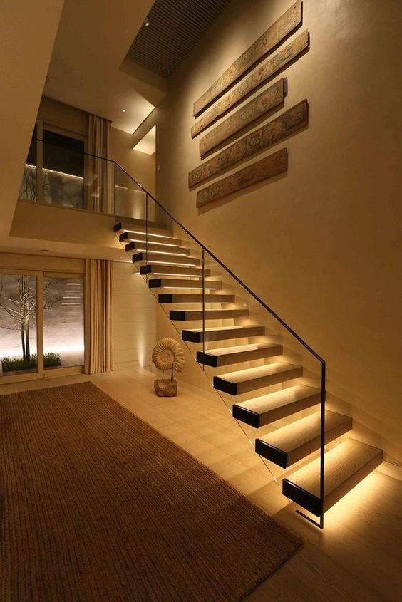38 Top Popular Light Stairs Ideas You Must Try | ARA HOME