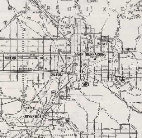 Interstate 215/former Interstate-15 East and California State Route 194