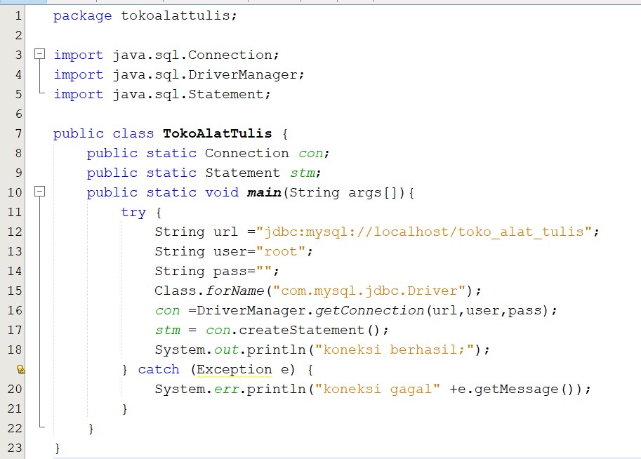 Menghubungkan Java dengan MySQL