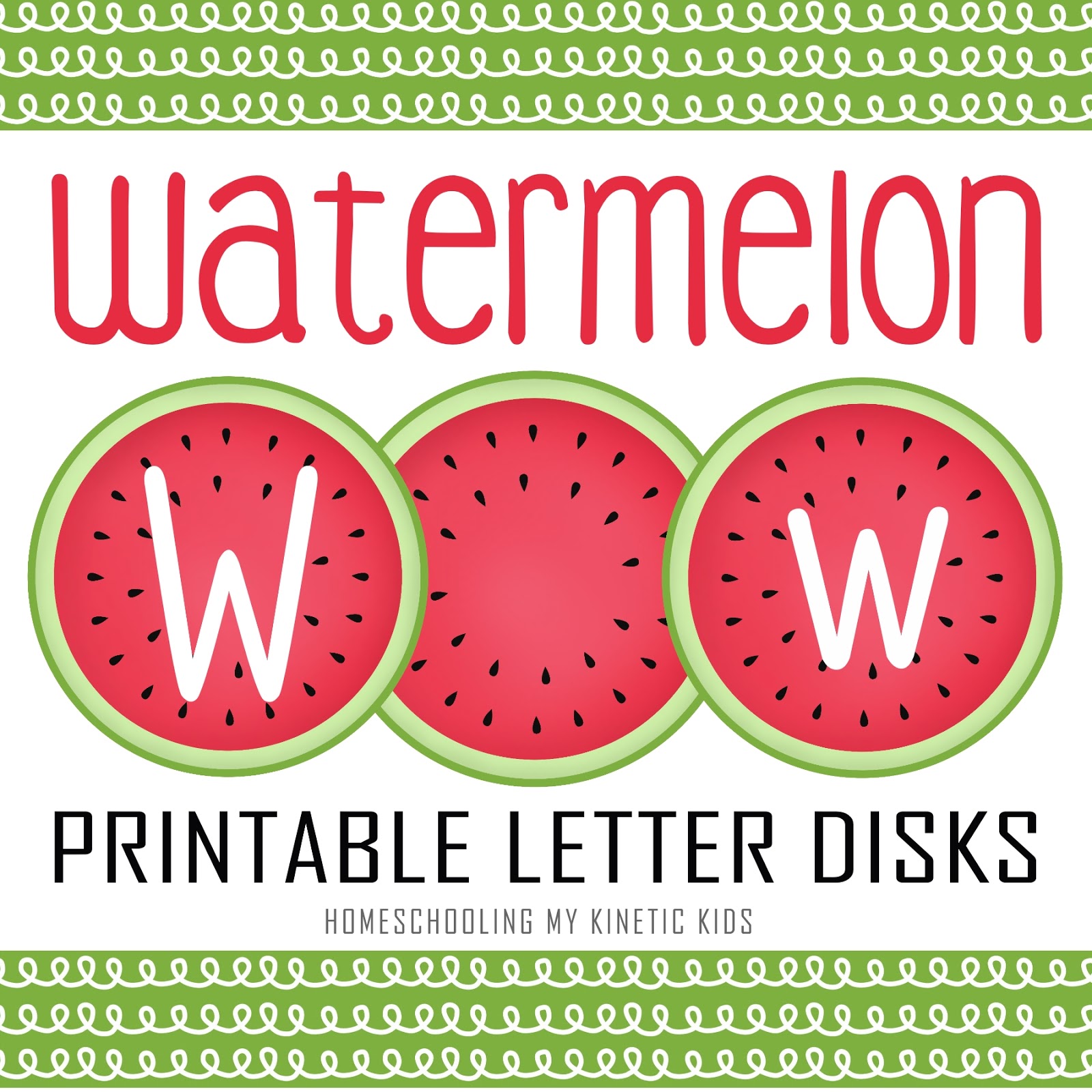 Watermelon Letter Disk Moveable Alphabet