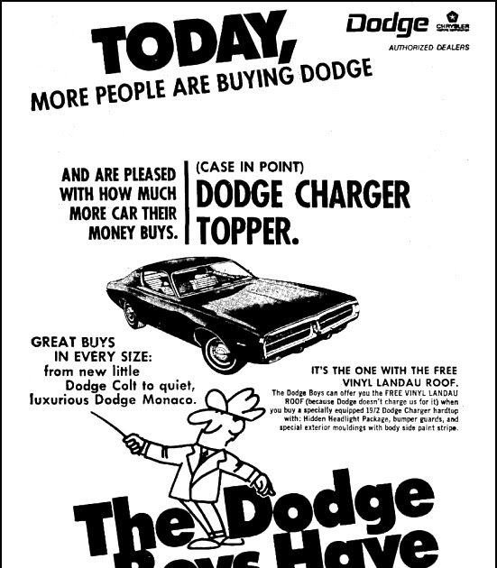 Brady's Bunch of Lorain County Nostalgia: Dodge Ads – October ...