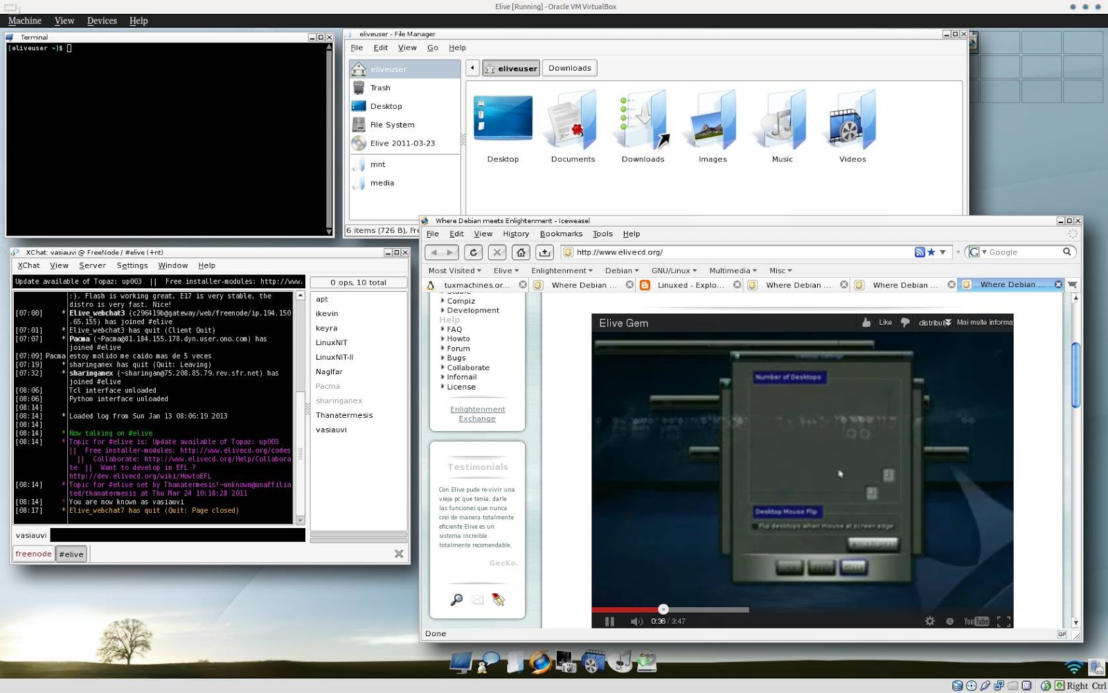 EliveCD - distributia ce uneste Enlightenment (E17) cu Debian