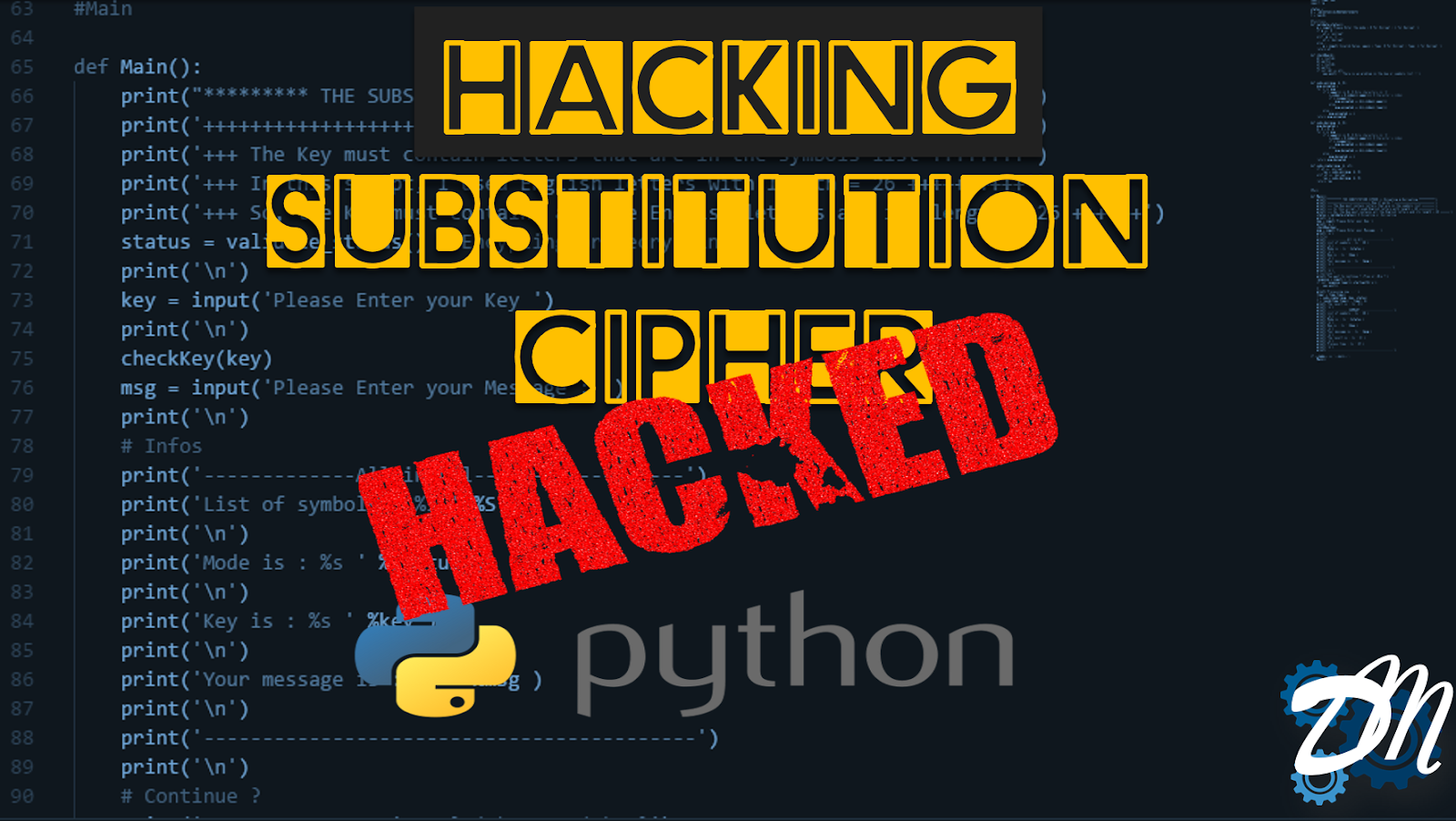PYTHON : HACKING THE SUBSTITUTION CIPHER | DevMecha