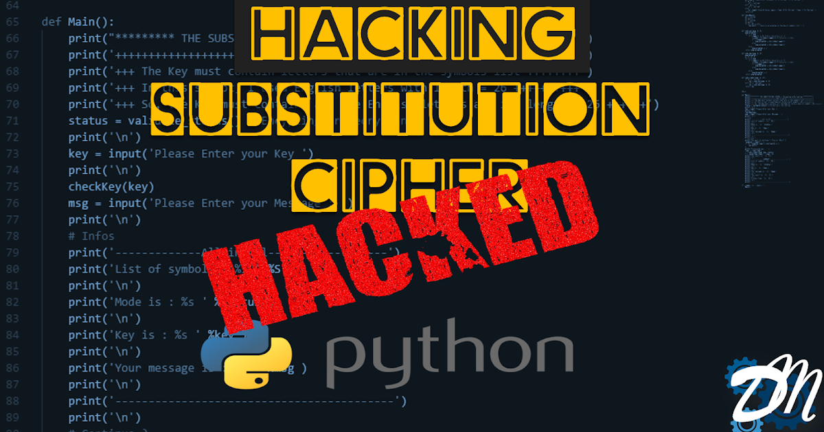 Python Hacking The Substitution Cipher Devmecha