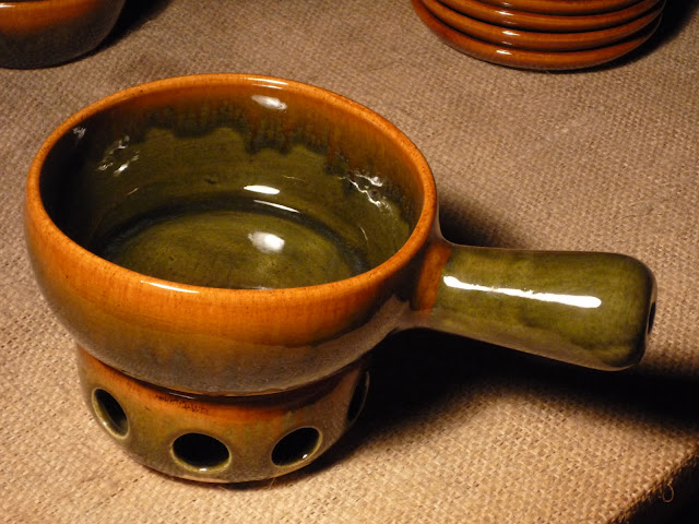 Cerámica Schlenker: Caquelón y estufita para fondue de queso