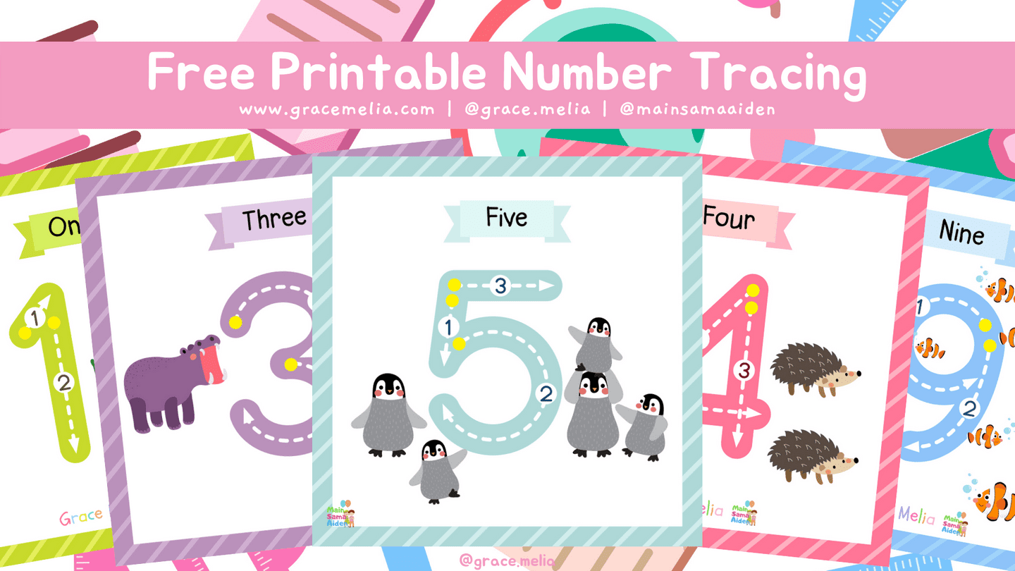 Number Tracing Free Printable | gracemelia.com | Parenting Blogger ...