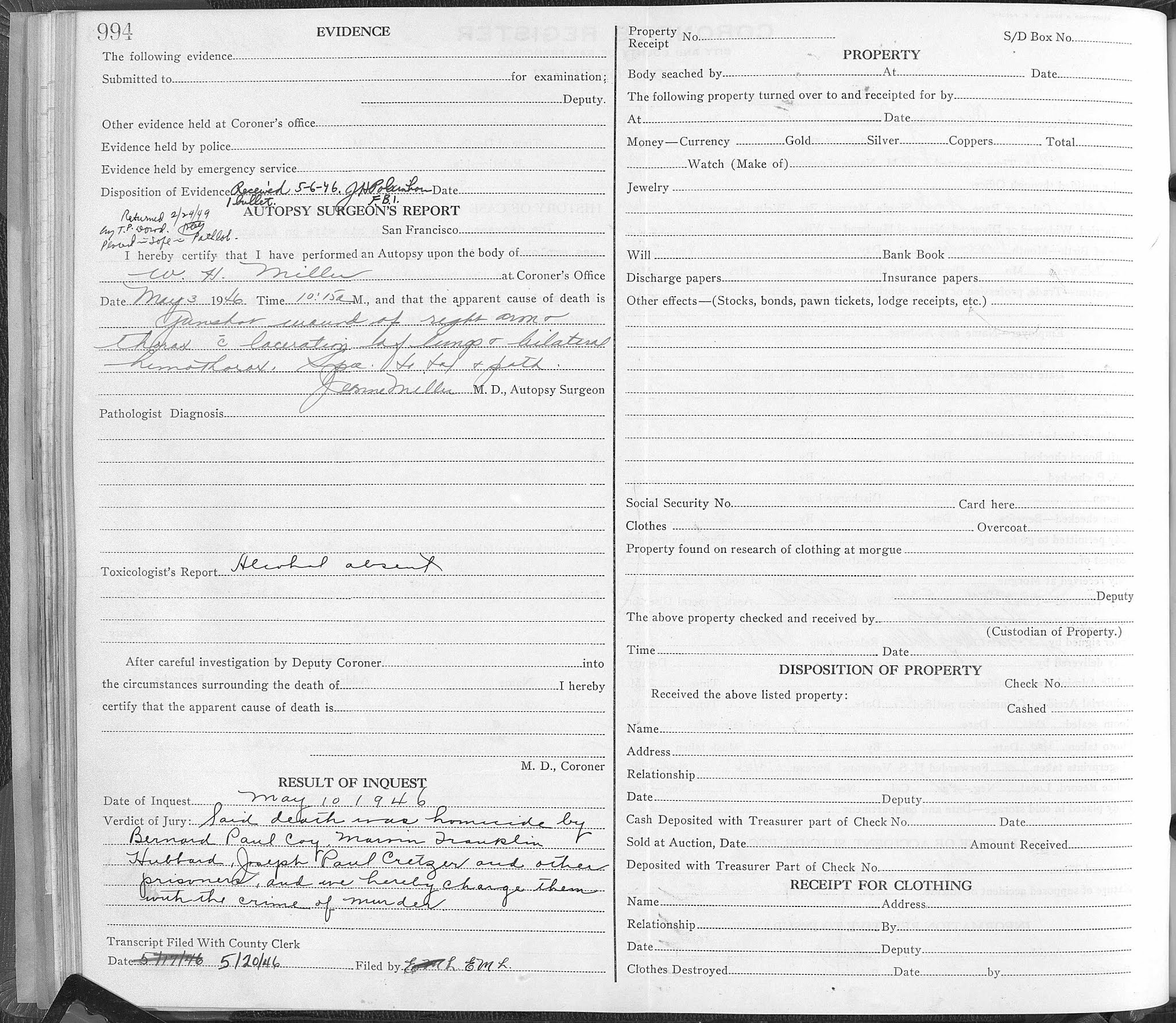 Sam Shockley Biography Alcatraz 1938 - 1948