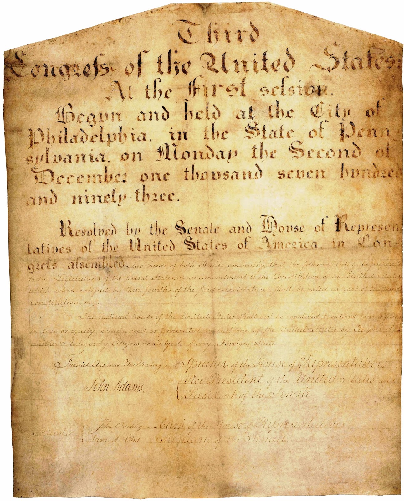 United States Constitution and Citizenship Day: 11th Amendment United States Constitution and Citizenship Day: 11th Amendment