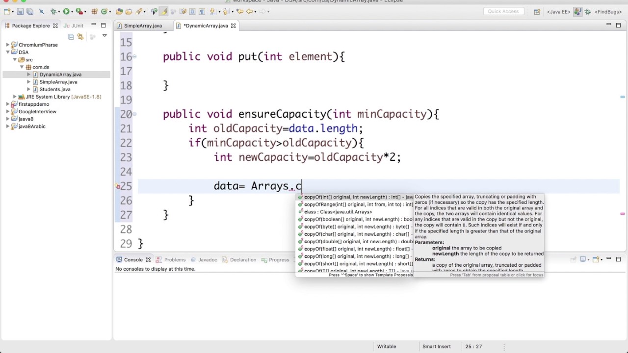 6 Implement Dynamic Array In Java كورسات بالعربي