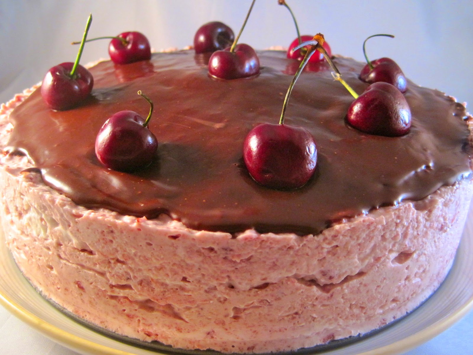 Alissamay's: Cherry Mousse Chocolate Cake