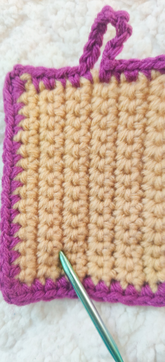 Raji's Craft Hobby: Surface Slip Stitch Crochet Name Tags