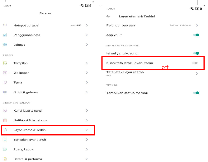 Cara membuka Tata Letak Layar Utama Dikunci di Hp Xiaomi Saat Uninstall ...