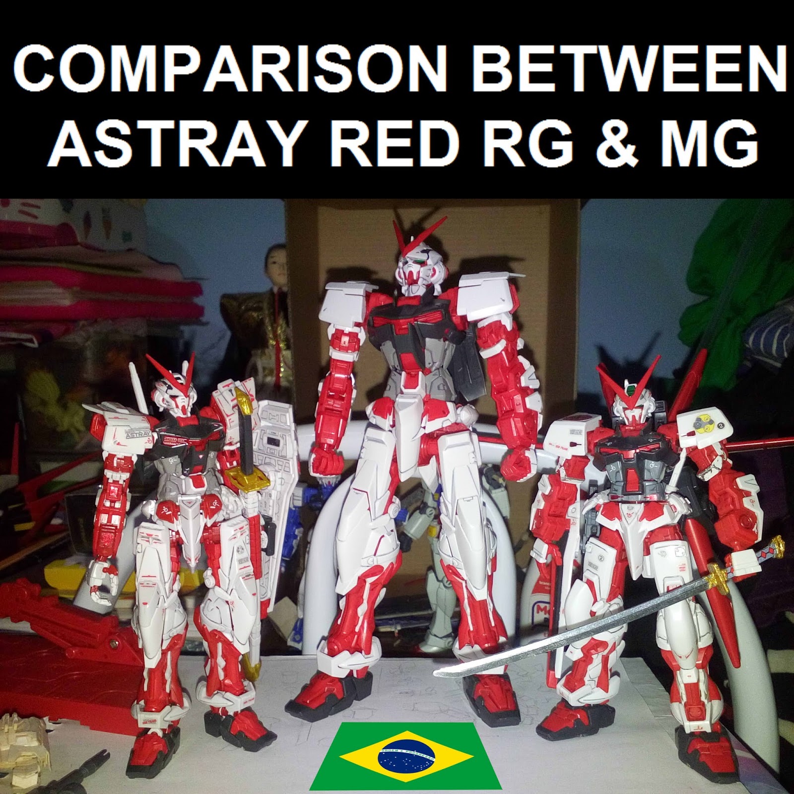 Dojo do Guthem: Comparison between RG and MG Gundam Astray Red