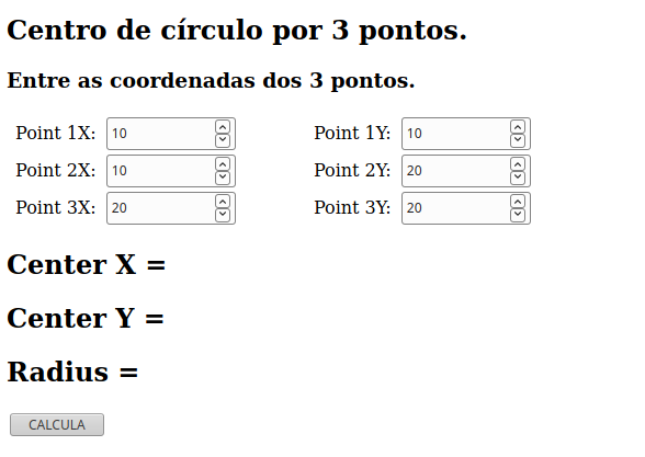 Calcular Centro de Círculo