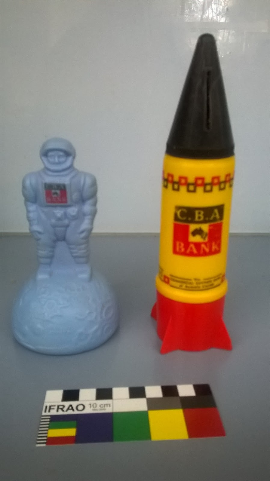 SPACE AGE ARCHAEOLOGY: Space-themed money boxes
