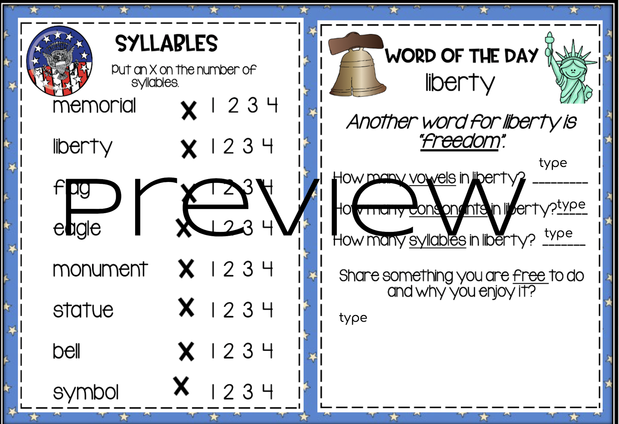 1st Grade Hip Hip Hooray!: American Symbols