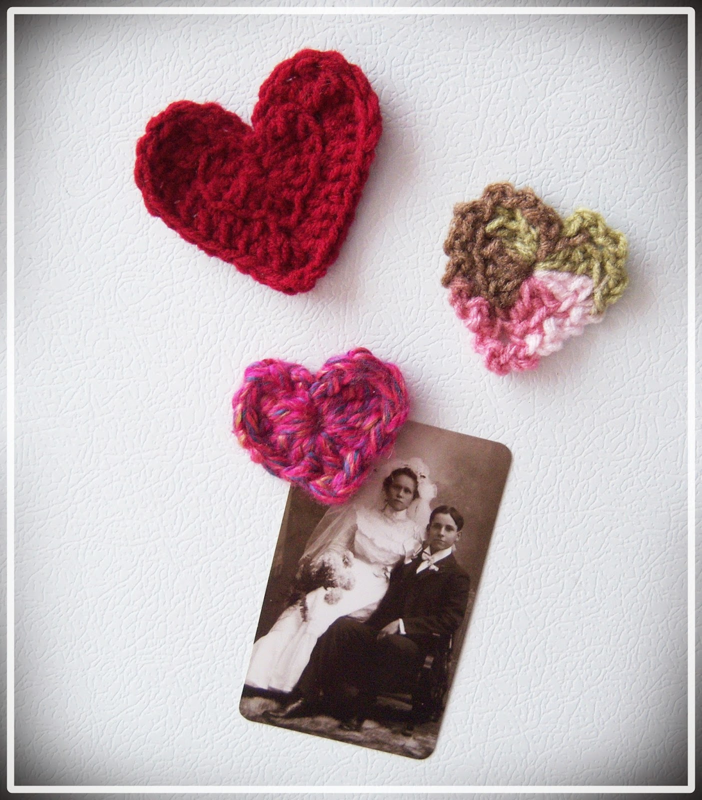 Shoregirl's Creations: Crocheted Heart Magnets