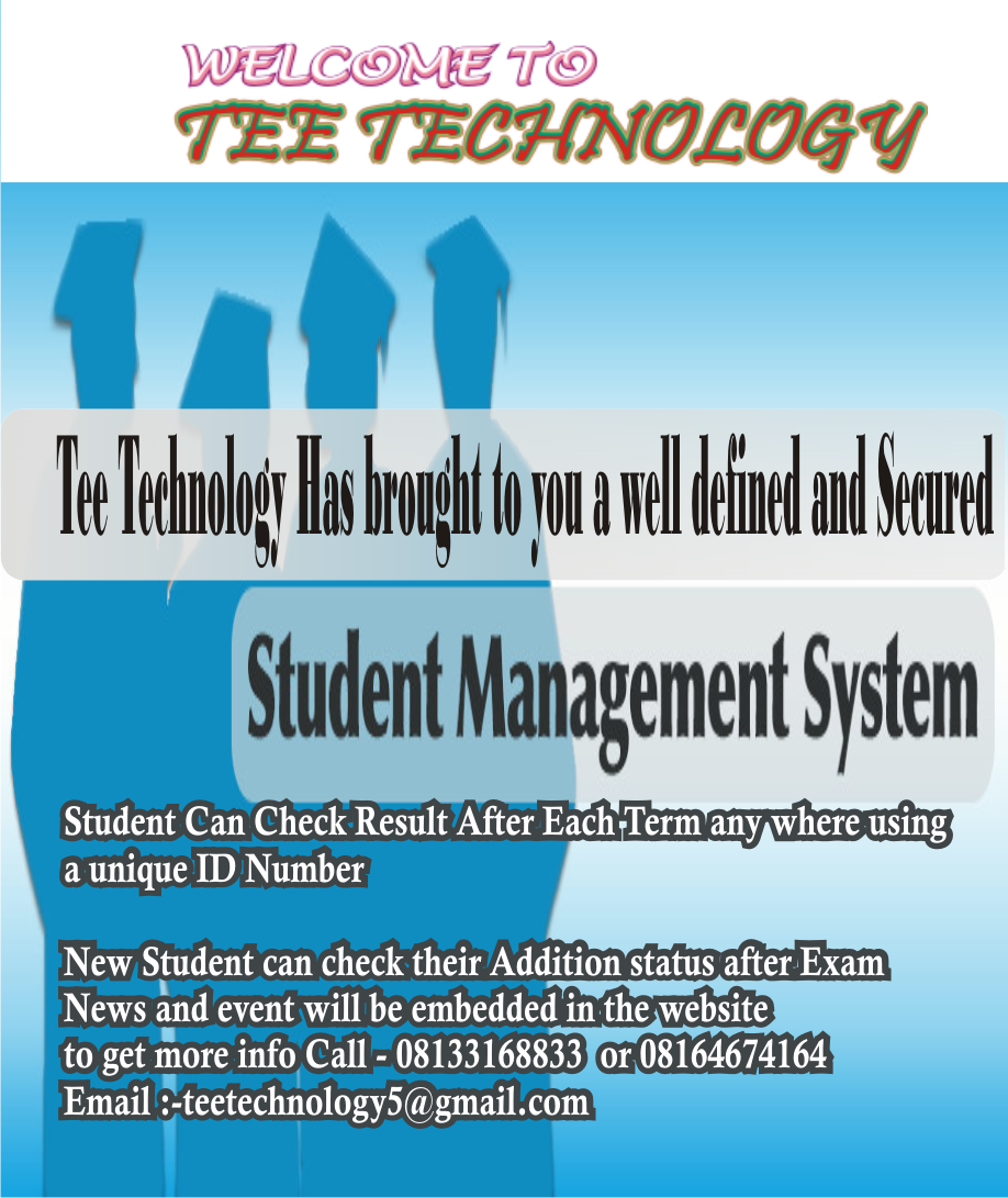 Design Your Student Management System For your School...
