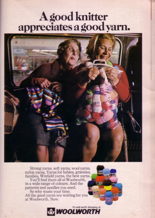 Knit for Victory: Woolworth's knitting advert