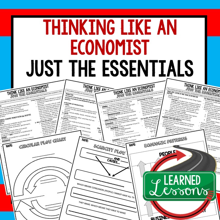 ECONOMICS Notes, Economics Activiities - Learned Lessons Teaching Materials