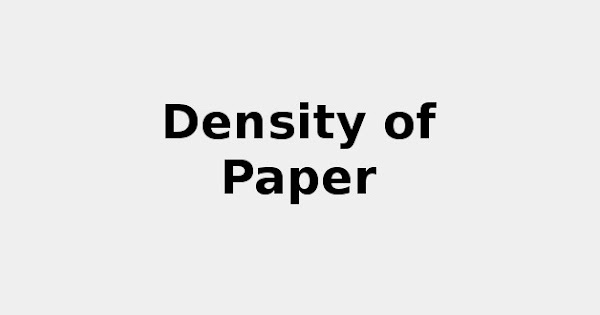 Density of Paper 2022