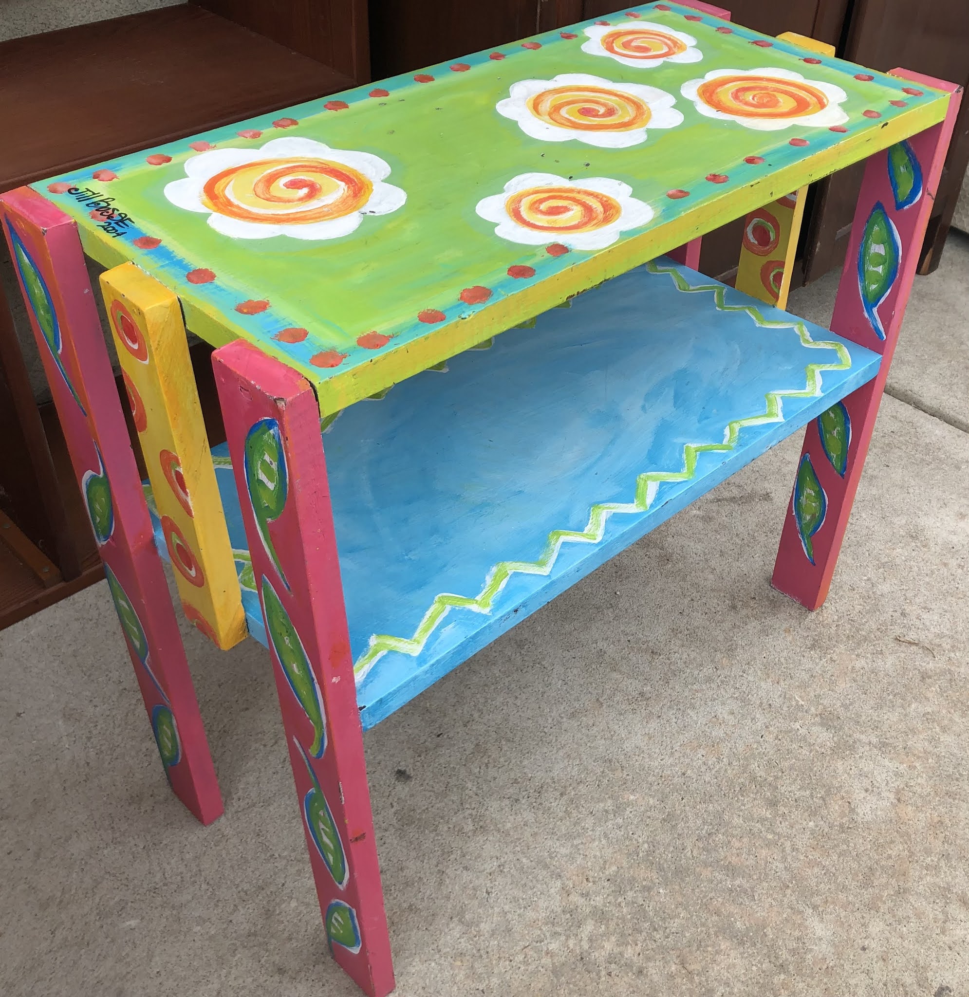 Uhuru Furniture & Collectibles: REDUCED #480627 Multi-Color Painted End ...