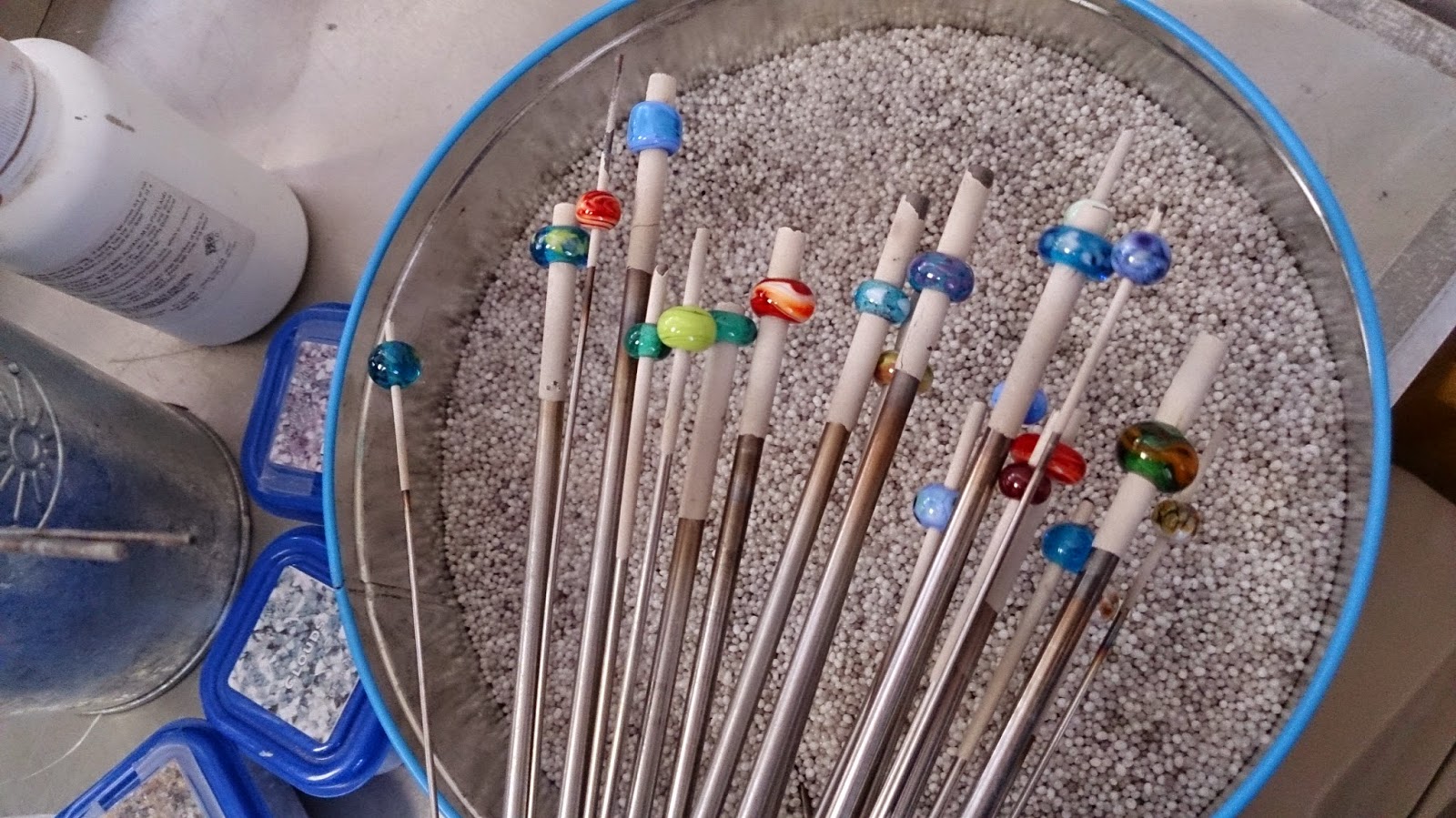 Curling Stones for Lego People: Making Glass Beads ~ Taster Session