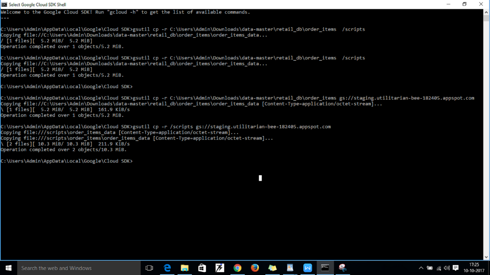 Different ways of Loading data into GCP