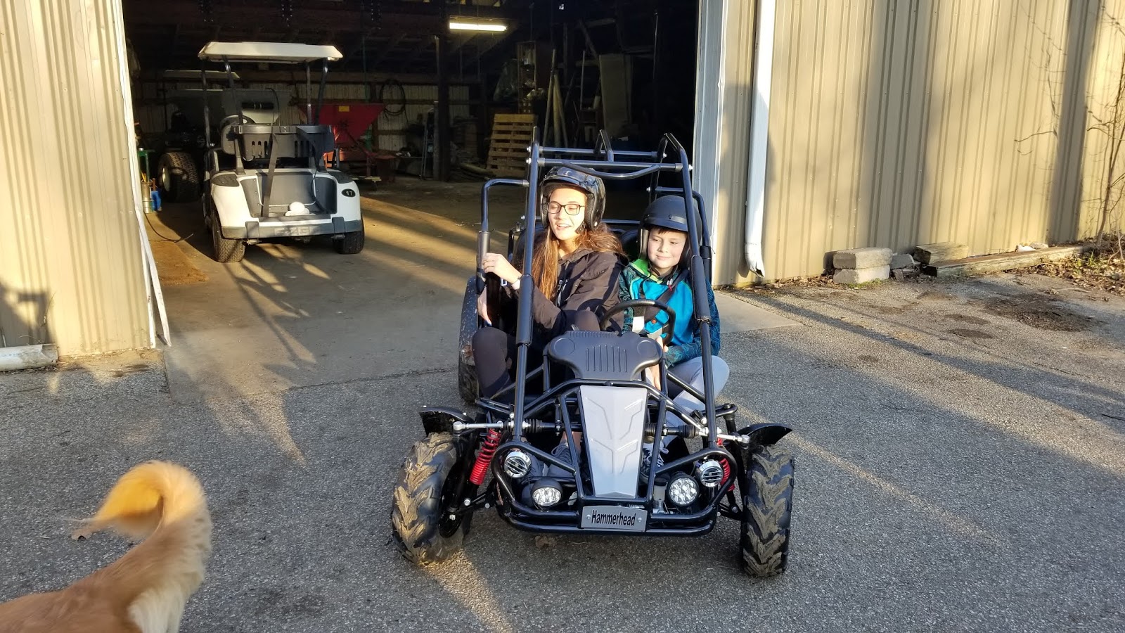 Santa Rides a Go Kart