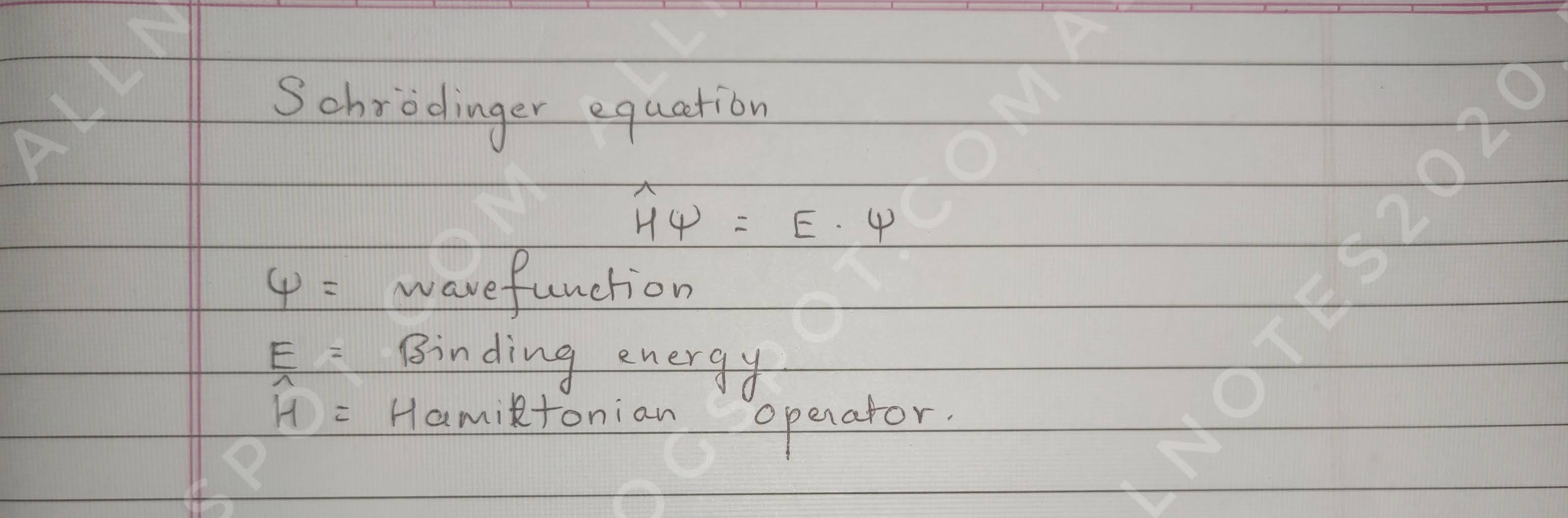 Quantum Mechanics: Schrödinger Equation