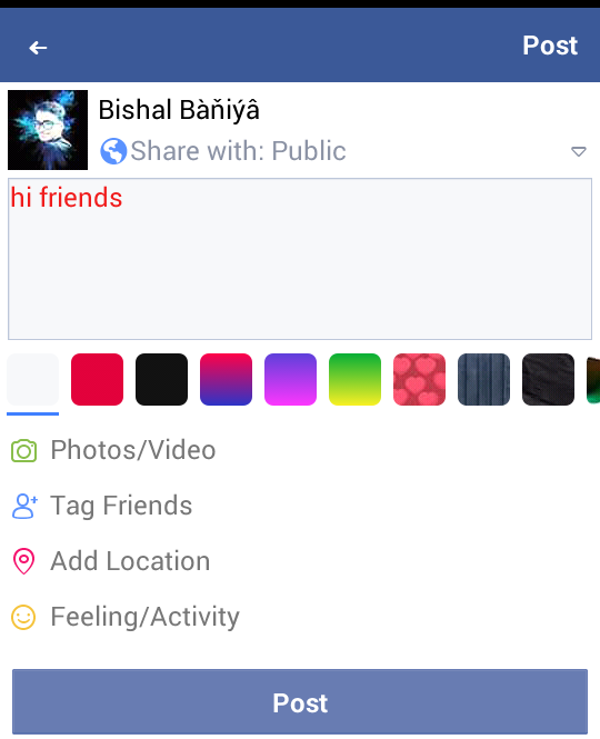 how to write any colour text In facebook lite - Technical Helium