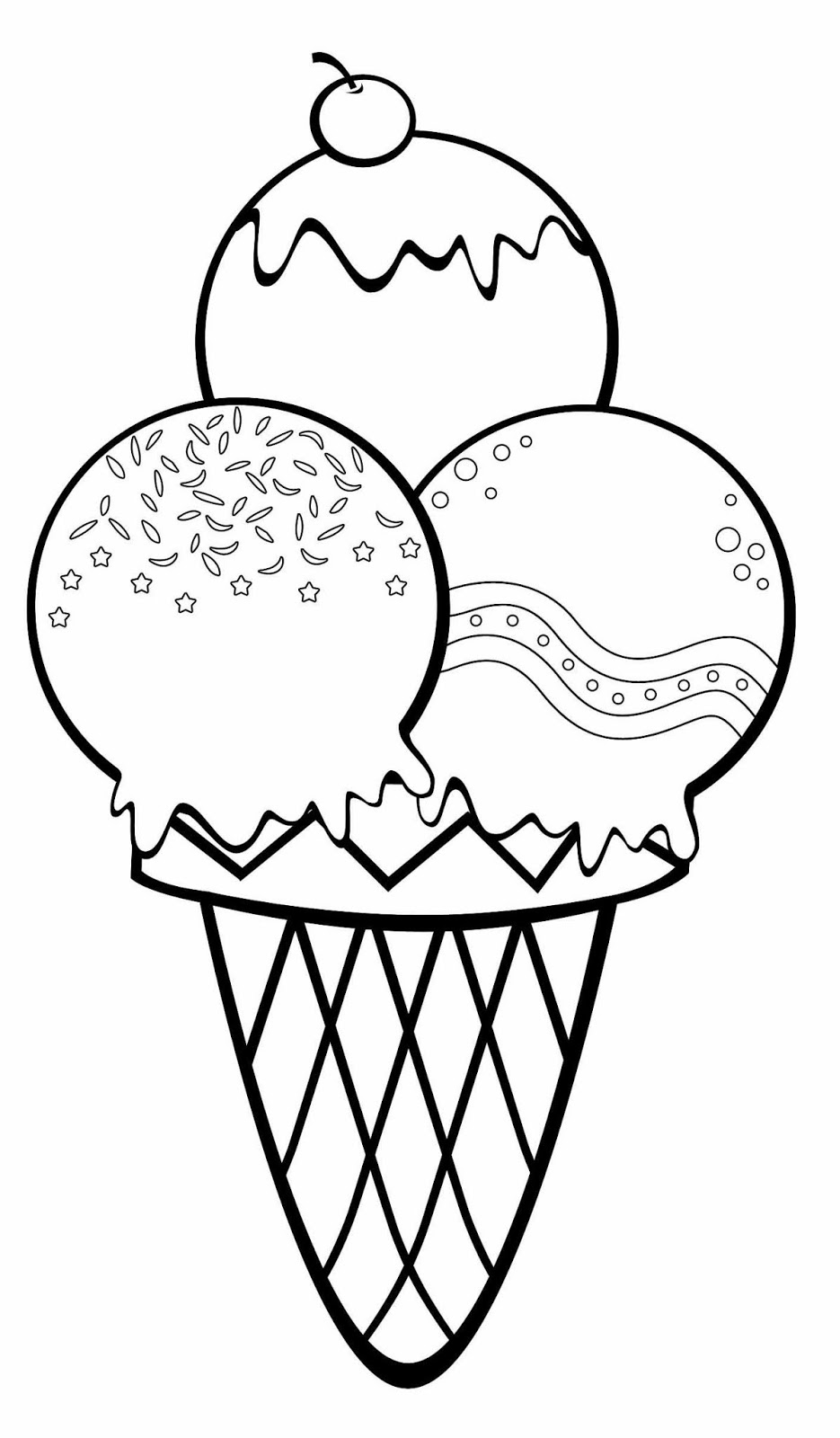 Mewarnai Gambar Siap Print Untuk TK, SD, PAUD: Gambar Es Krim Untuk ...
