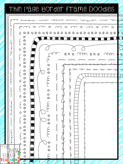 Thin Page Frame Border Doodles | The Itty Bitty Teacher