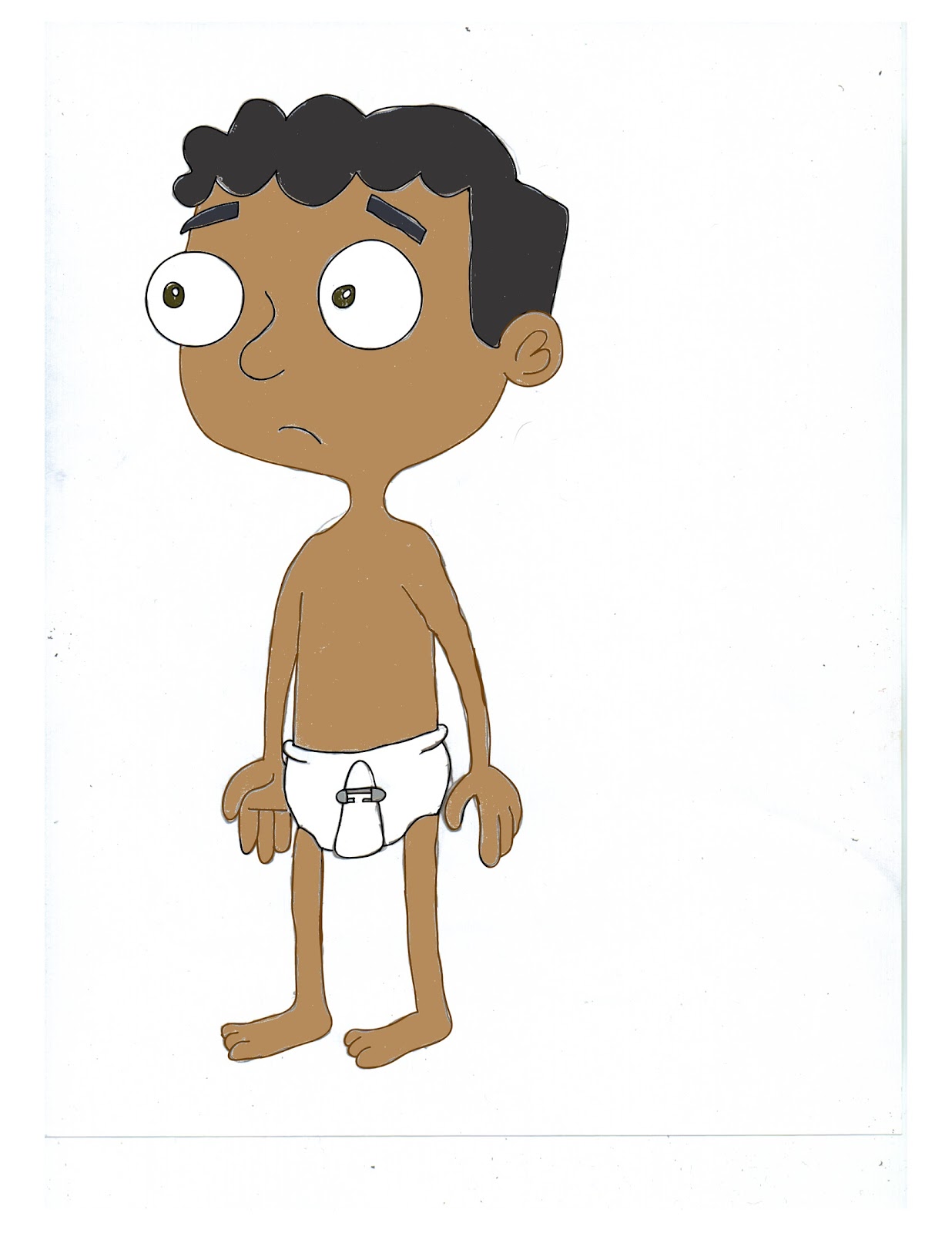 Working on King Eddie In Wonderland: picture of Baljeet in a diaper
