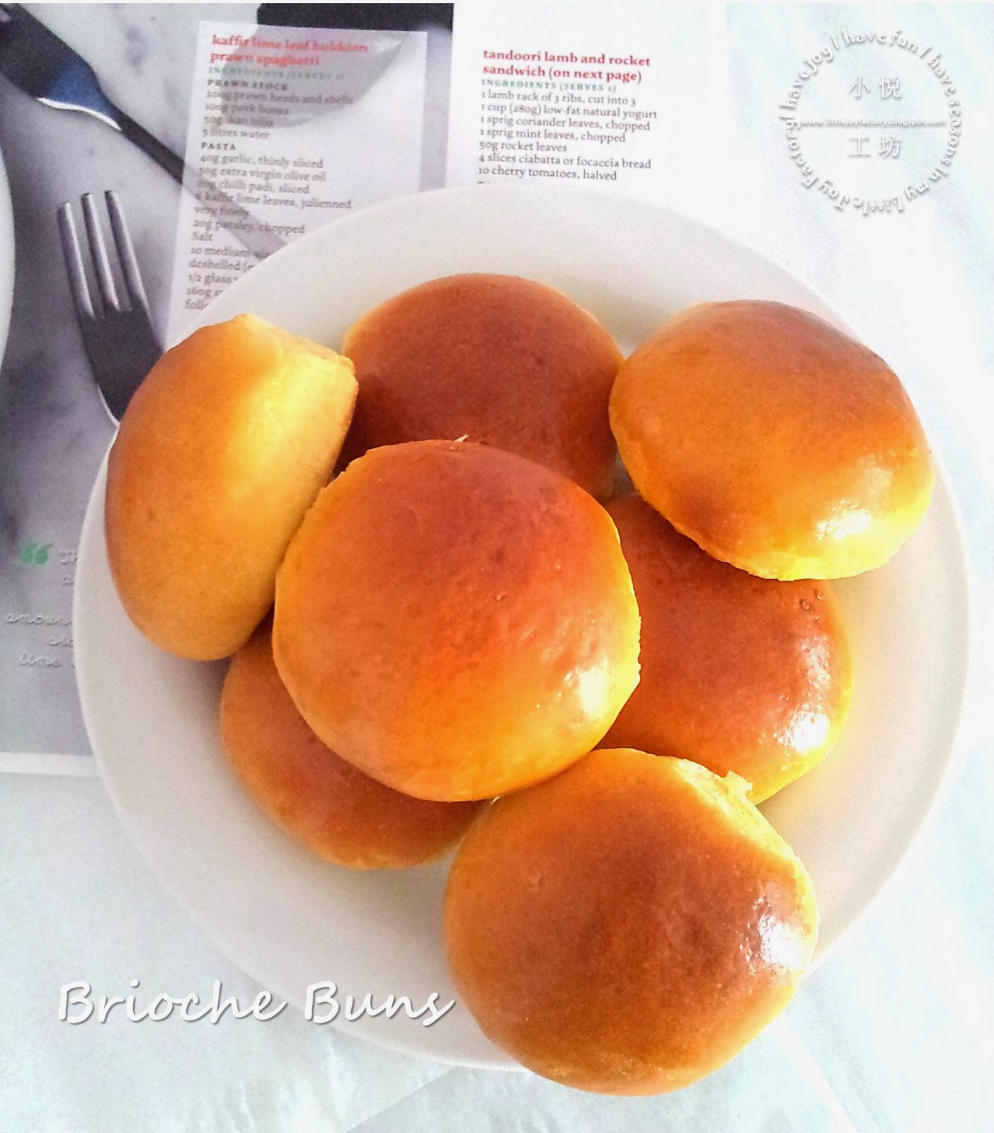 Peach Brioche Buns