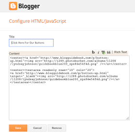 Blog Guidebook: How To Add Button Code & Code Box To Your Blog