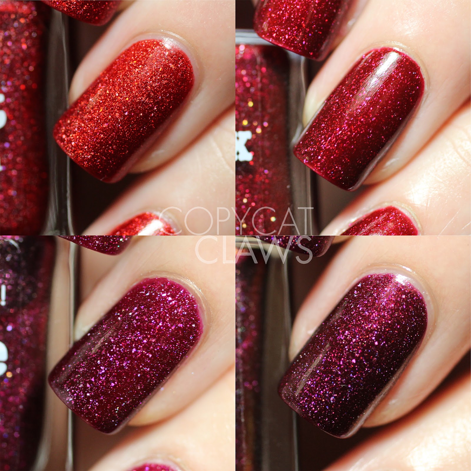 Copycat Claws: Picture Polish Red Holo Comparison