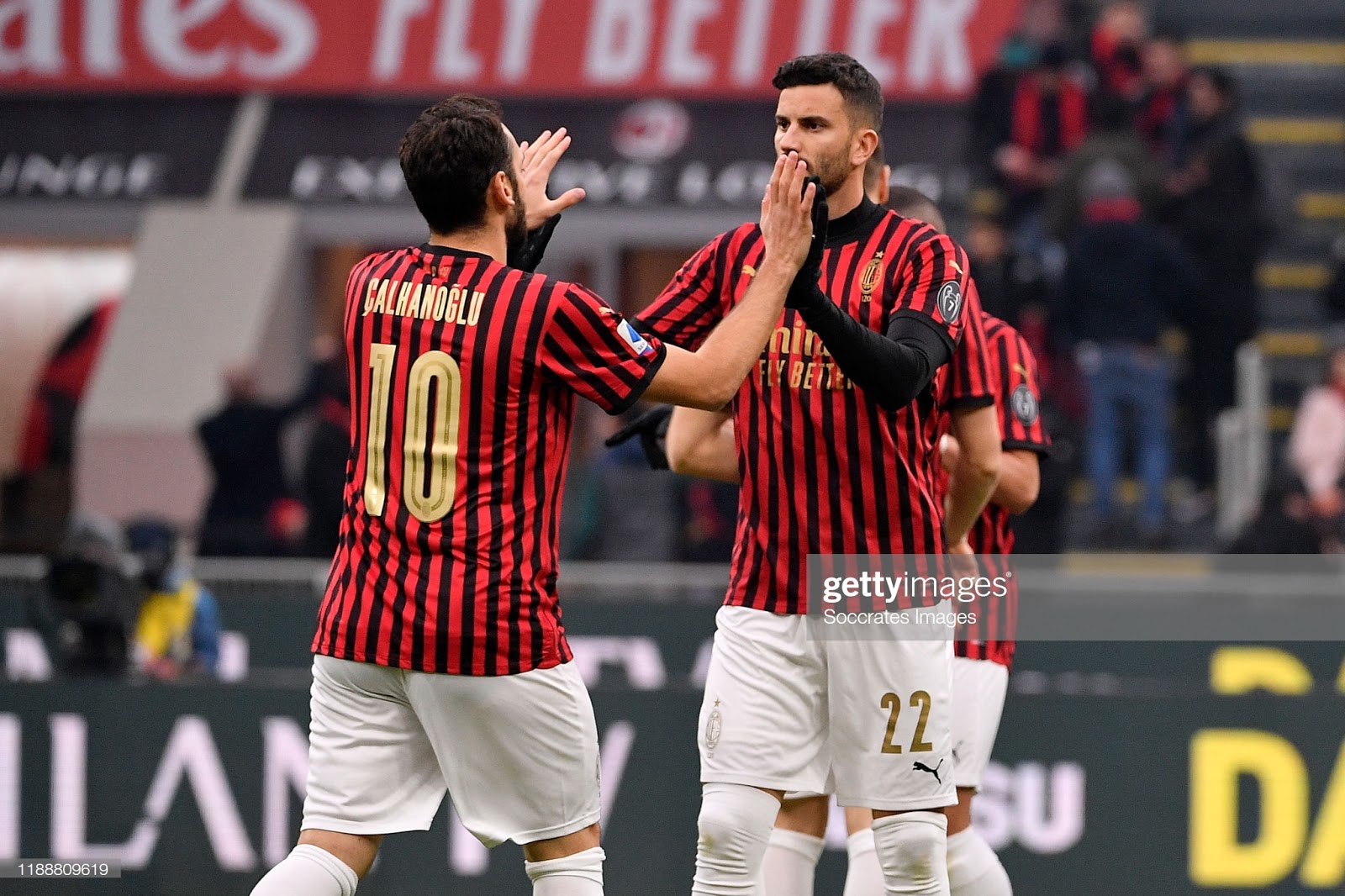 Font Number Football: font AC Milan 2020