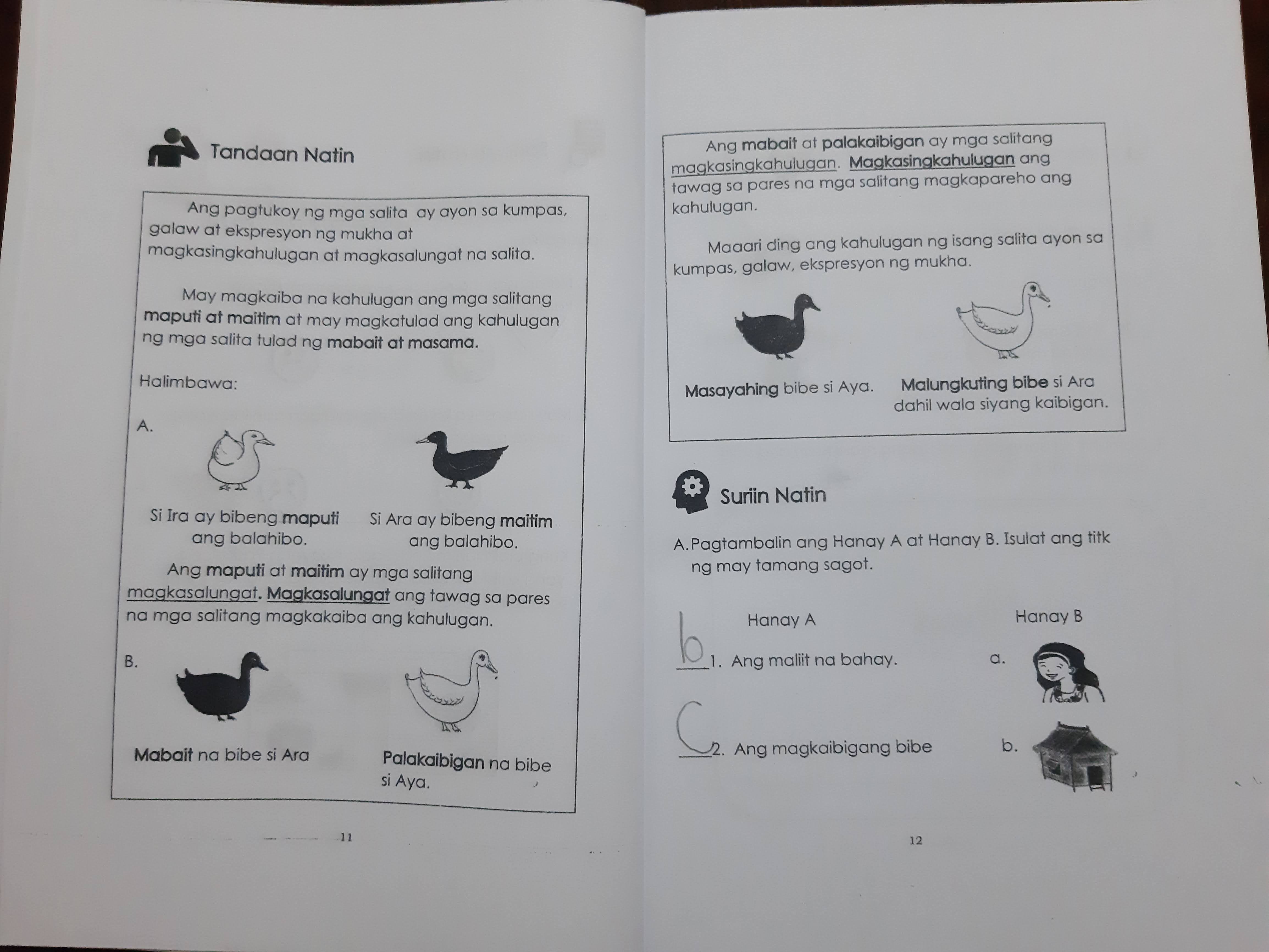 Grade 1 Filipino Module 1: Second Quarter Jan 22-29 Week 2