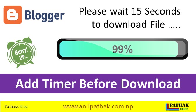 Countdown Timer For Blogger Add Timer Of 15 Second Before Downloading File 100 Working
