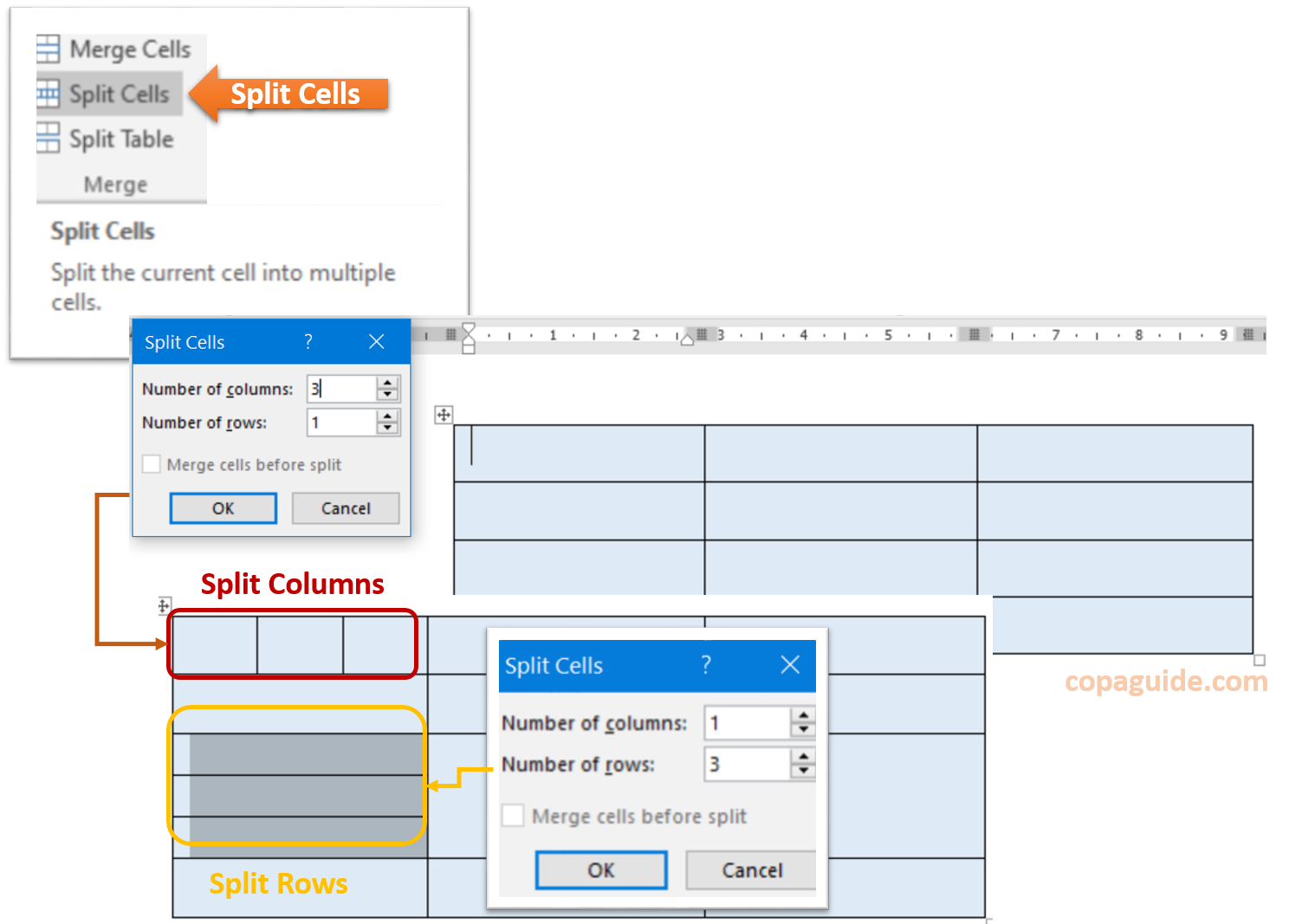 Copa Guide Advance Table Features In Ms Word Hindi Notes