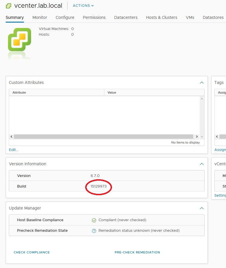 VMware Snapshots: Patching vCenter