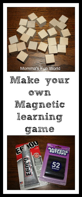 Momma's Fun World: DIY....Magnetic learning blocks