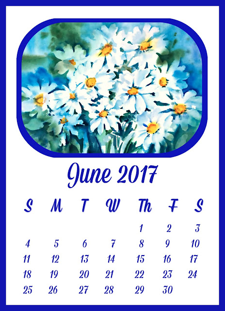 Martha Kisling Art With Heart : Fun Friday - Free June Watercolor Calendar!